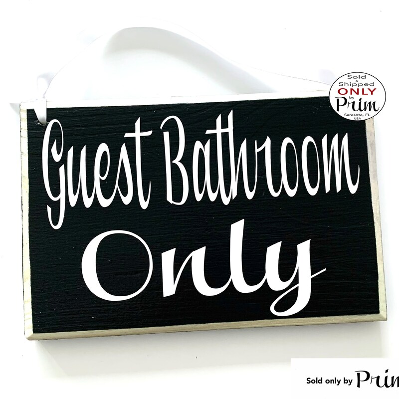 Guest Bathroom Sign - Etsy