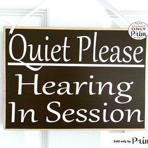 Hearing in Progress Sign - Etsy