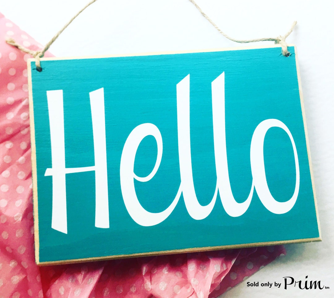 8x6 Hello Custom Wood Sign Welcome Home Sweet Home Greetings Come on in ...