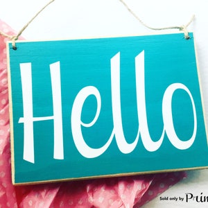 8x6 Hello Custom Wood Sign Welcome Home Sweet Home Greetings Come on in ...