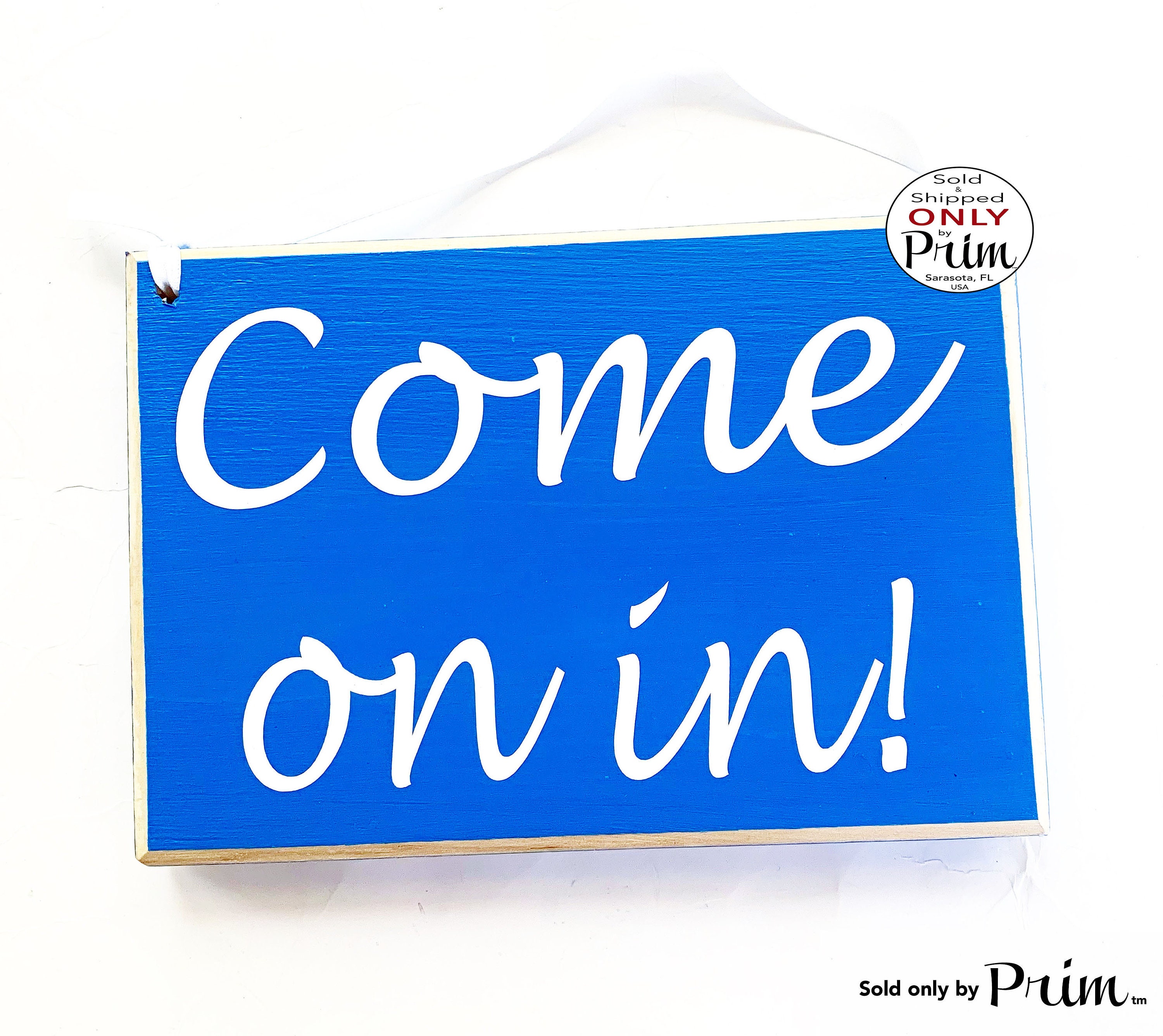 8x6 Come On In Welcome Custom Wood Sign We Are Open Office | Etsy