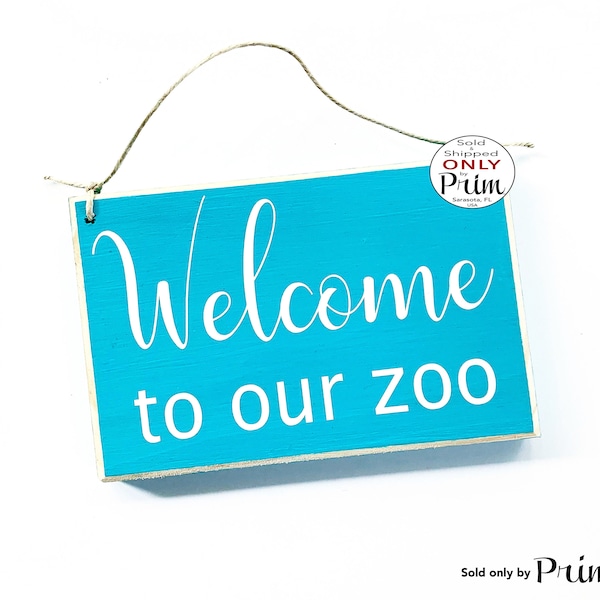 Welcome to Our Zoo Sign - Etsy