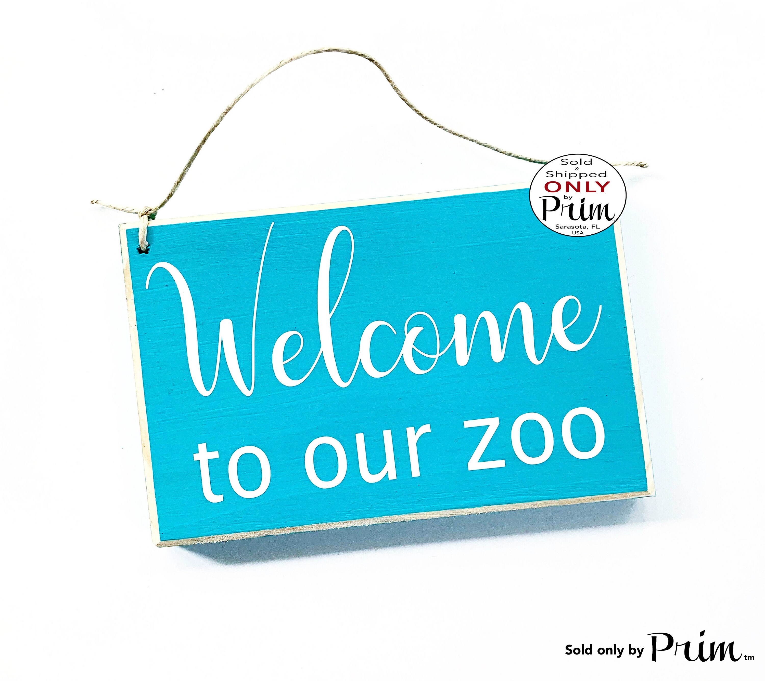 8x6 Welcome To Our Zoo Custom Wood Sign Home Sweet Home | Etsy