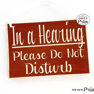 Hearing in Progress Sign - Etsy