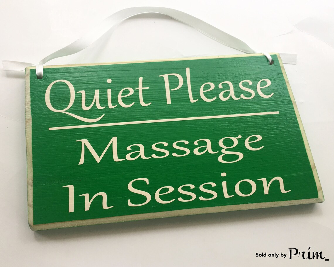 10x8 Quiet Please Massage In Session Do Not Disturb Salon Spa | Etsy