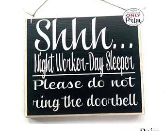 Night Shift Do Not Disturb Sign - Etsy UK