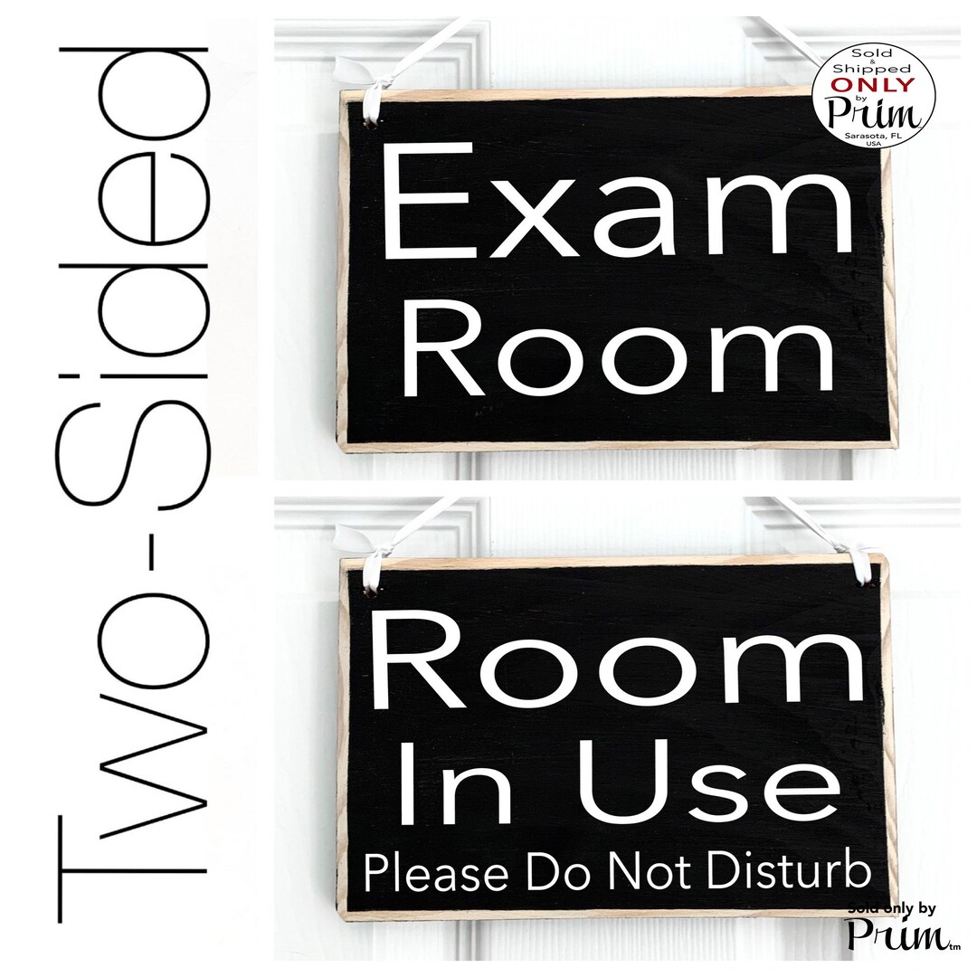 8x6 Exam Room in Use Pleases Do Not Disturb Custom Wood Sign Vacant ...
