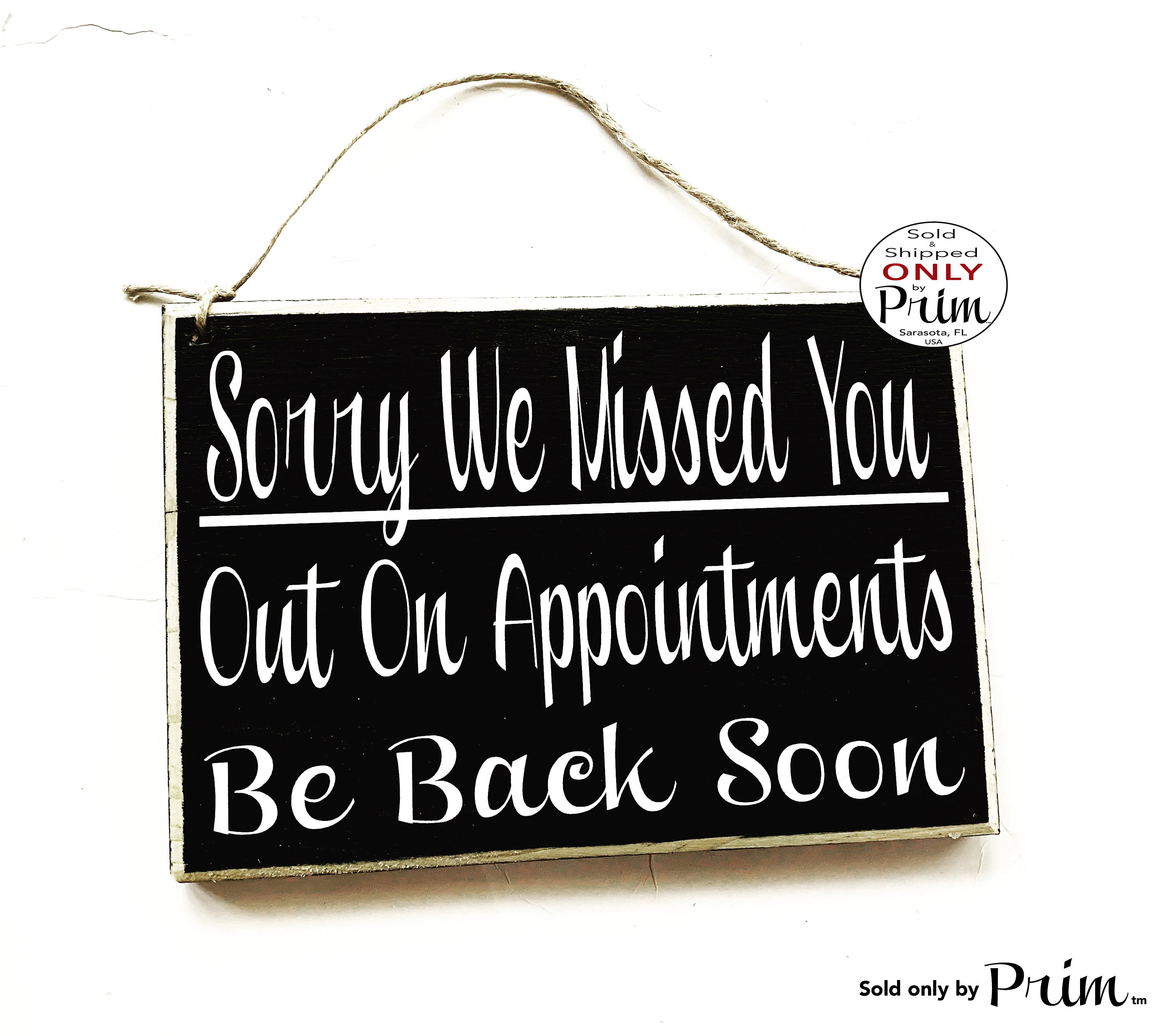 10x8 Sorry We Missed You Out on Appointments Be Back Soon - Etsy