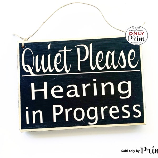 Hearing in Progress Sign - Etsy