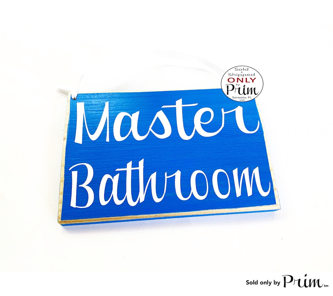 8x6 Master Bathroom Custom Wood Sign Restroom Bathroom Suite Bedroom ...