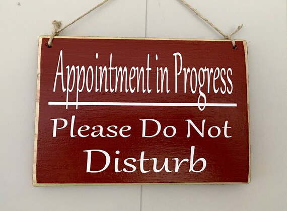8x6 Appointment in Progress Please Do Not Disturb Custom Wood | Etsy