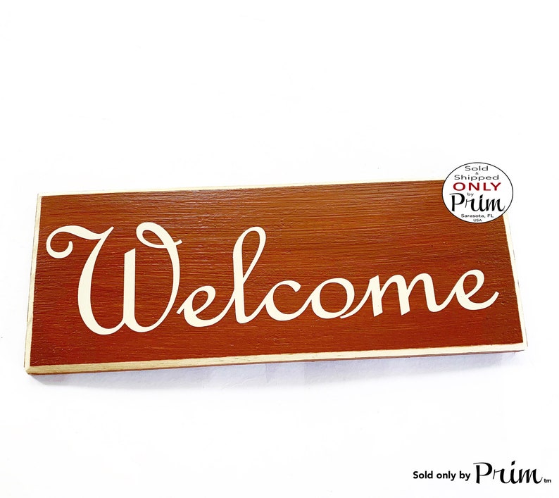 10x4 Welcome Custom Wood Sign Please Enter Open Greetings Home - Etsy UK
