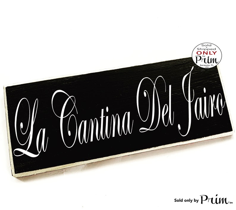 14x6 LA CANTINA Custom Name Personalized Wood Sign Spanish Bar - Etsy