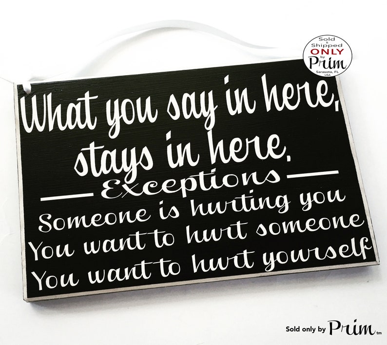 What You Say in Here Stays in Here 10x8 Custom Wood Sign - Etsy Canada