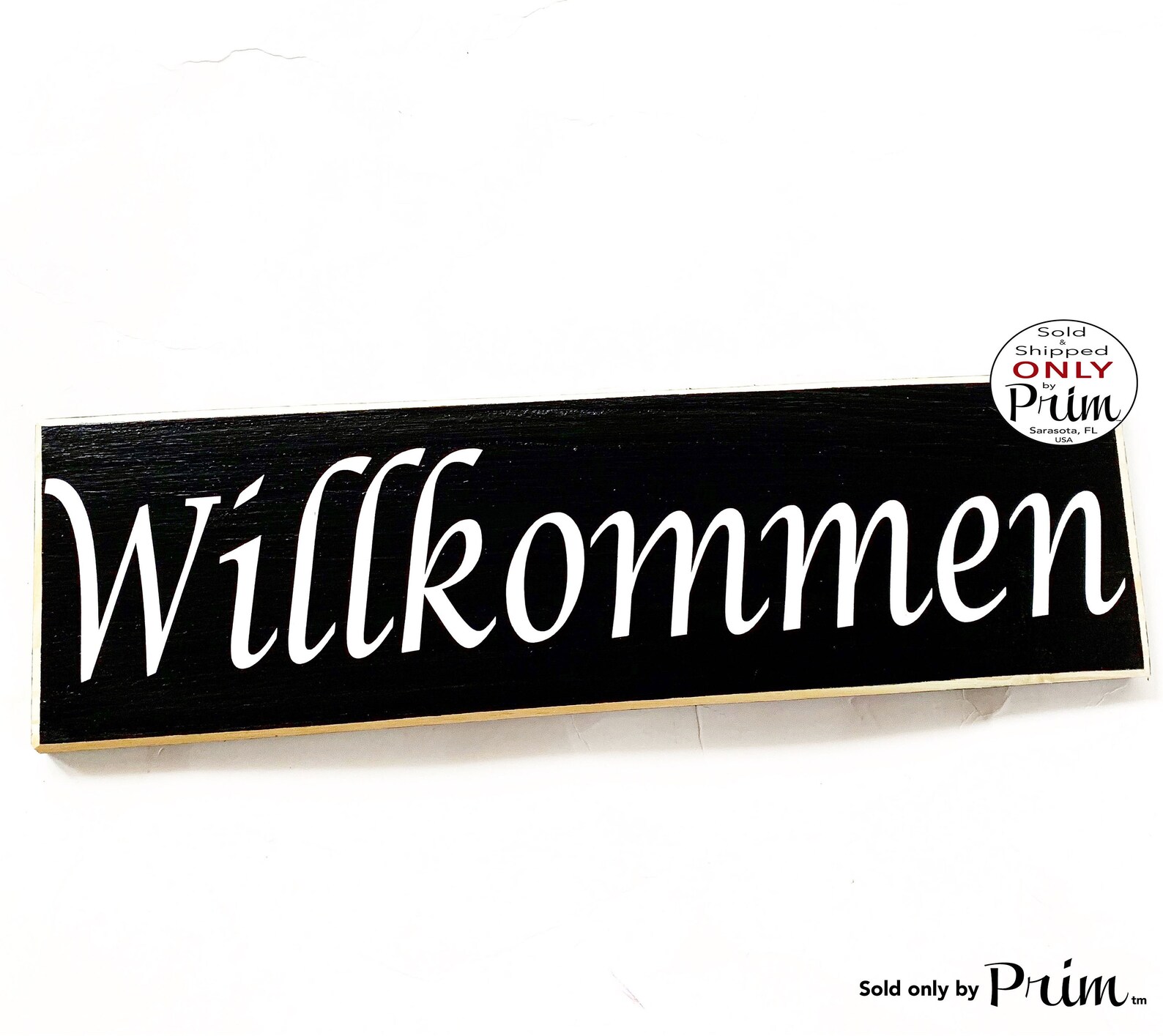 14x4 Willkommen German Welcome Deutsch Custom Wood Sign | Etsy