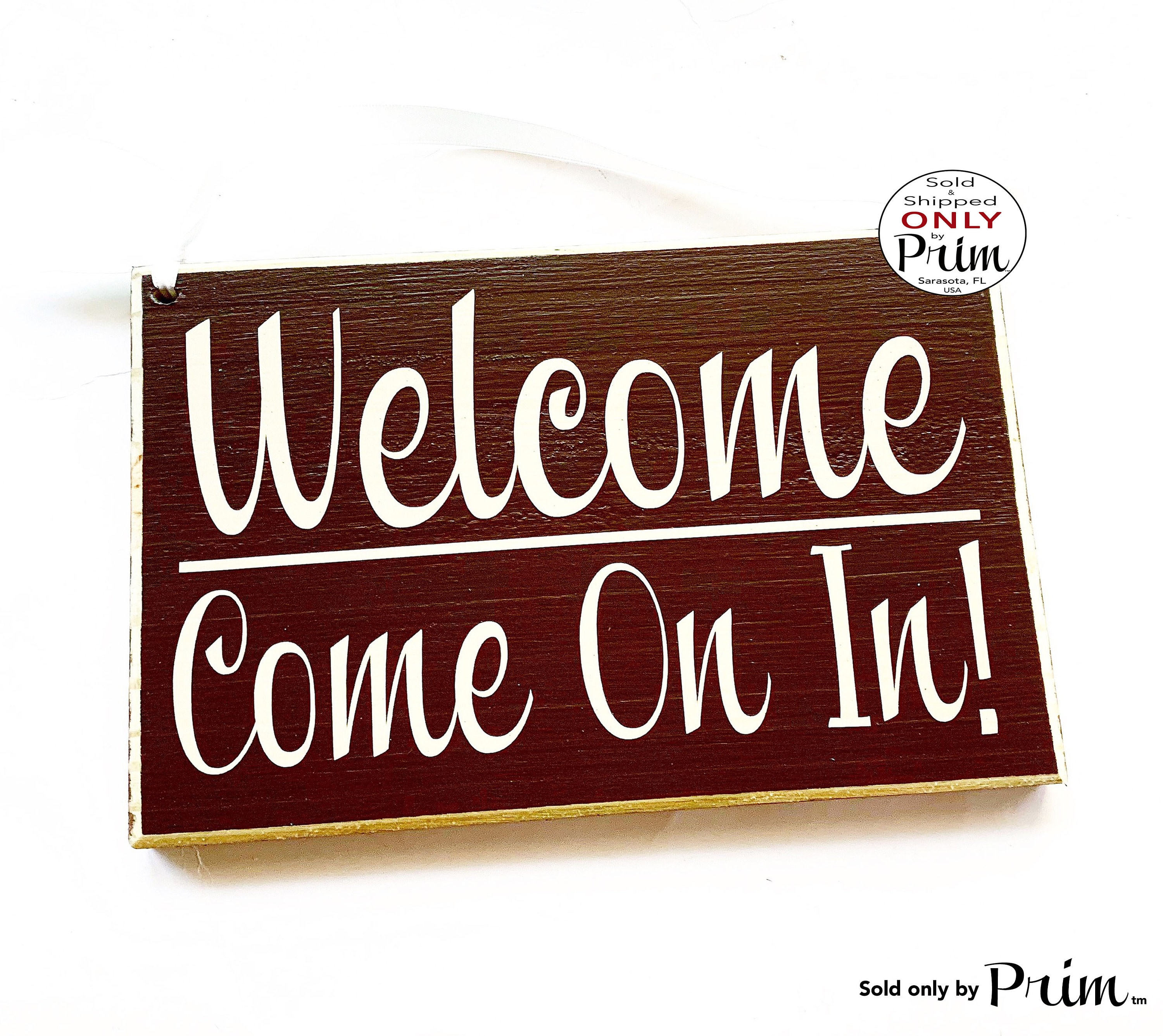 8x6 Welcome Come On In Custom Wood Sign 8x6 Front Door Spa | Etsy