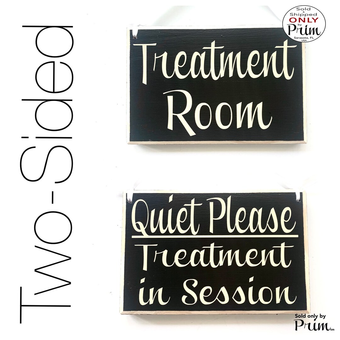 8x6 Treatment Room Quiet Please Treatment in Session Custom Wood Sign ...