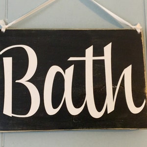 8x6 Bath Custom Wood Sign Restroom Bathroom Water Closet - Etsy