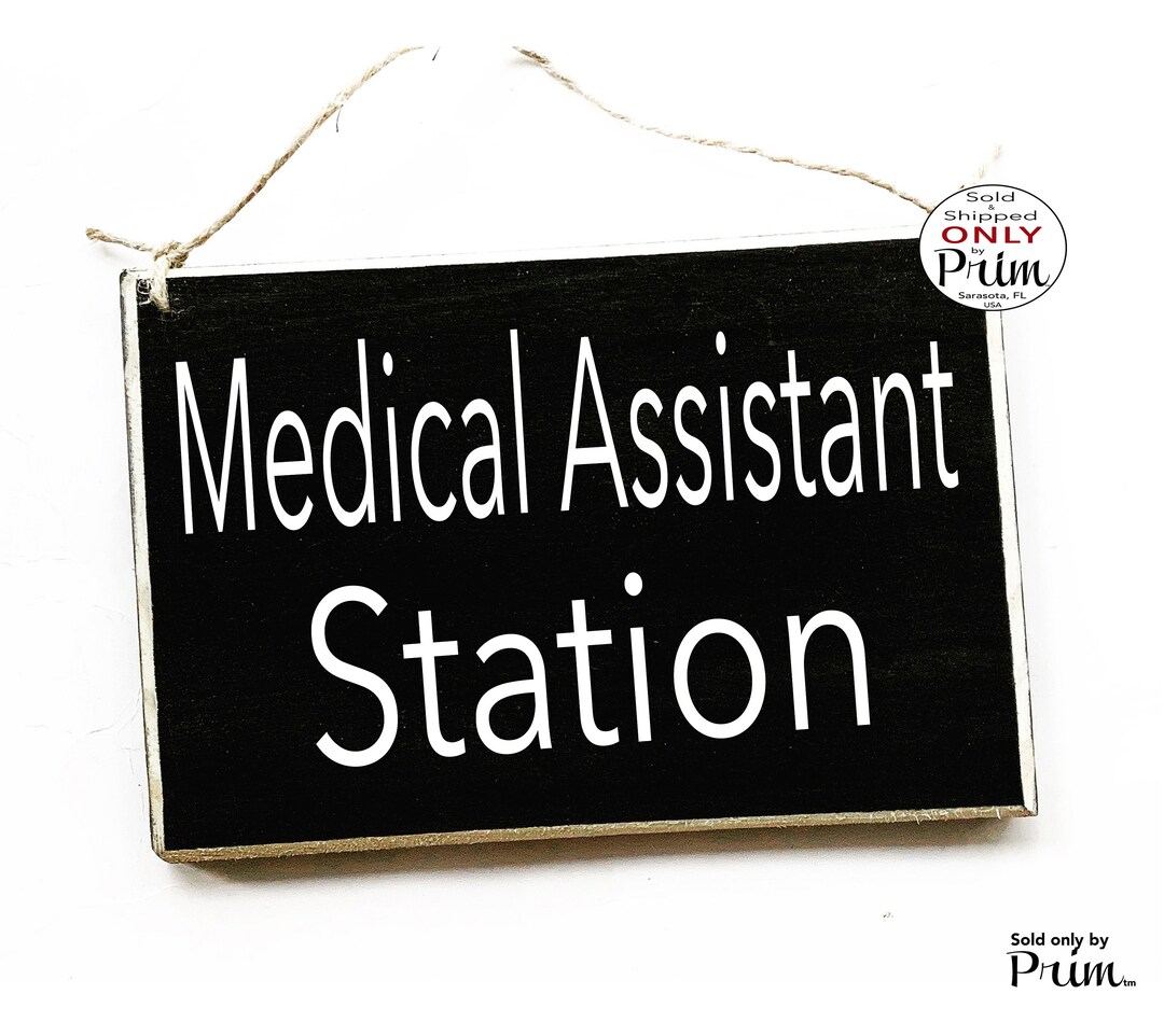 8x6 Medical Assistant Station Custom Wood Sign Nurses Station Hospital ...