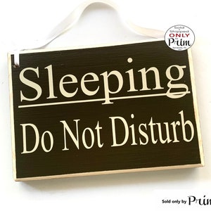 8x6 Sleeping Do Not Disturb Custom Wood Sign Shhh Soft Voices Please ...