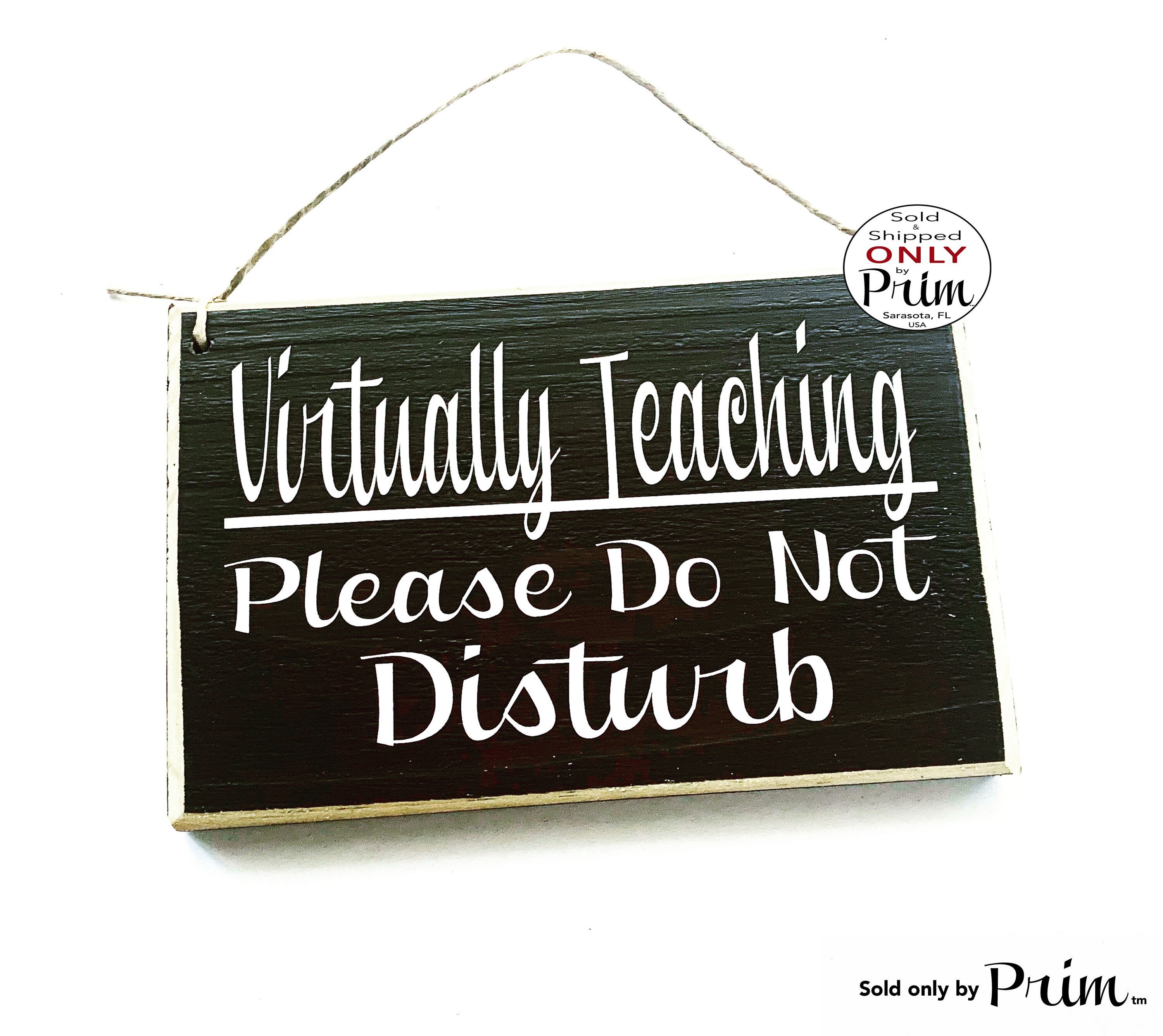 8x6 Virtually Teaching Please Do Not Disturb Custom Wood Sign - Etsy UK