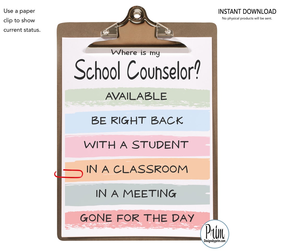 School Counselor Sign, Teacher Sign, School Psychologist Sign, School ...