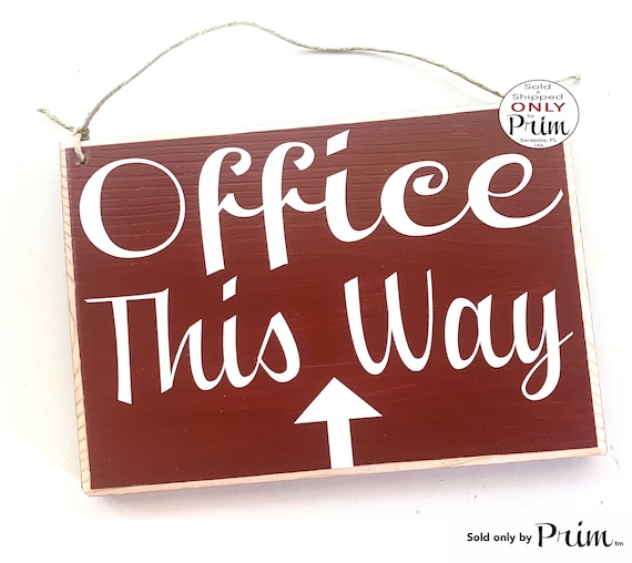Office Sign This Way Personalised Sign The Trails Shop