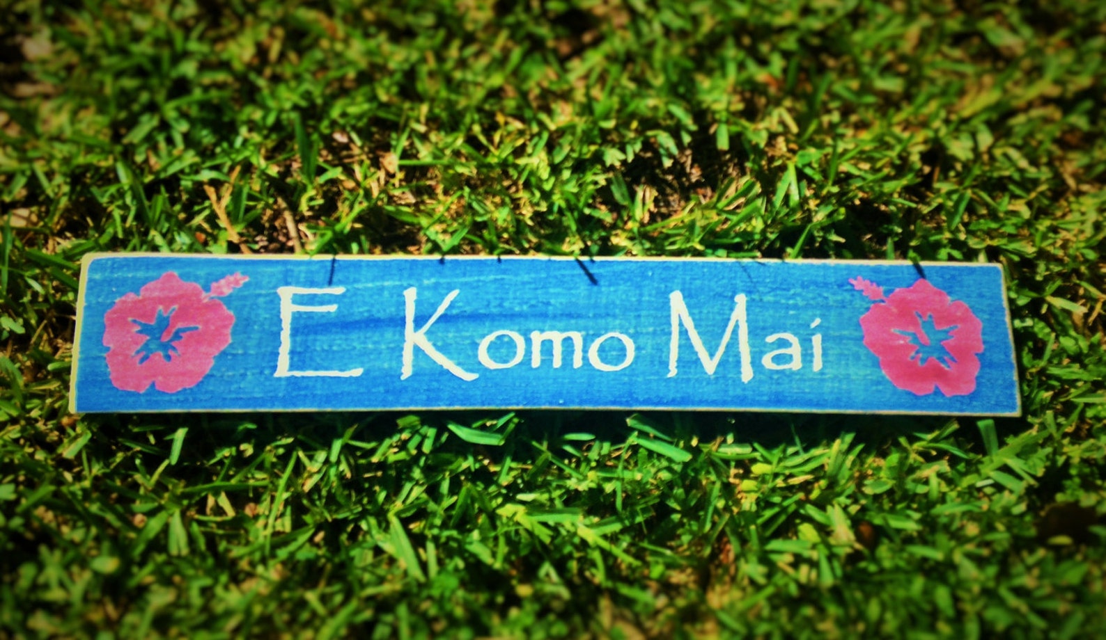 18x4 E Komo Mai HAWAII Welcome Island Tropical Honolulu Custom - Etsy