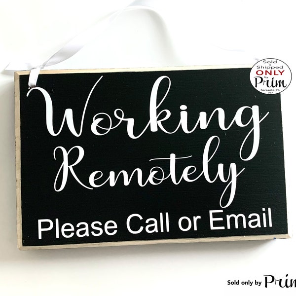 Working Remotely Office Sign - Etsy Working Remotely Office Sign - Etsy