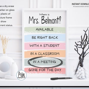 Personalized Teacher Sign, School Psychologist Sign, Counselor Name ...