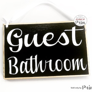 8x6 Guest Bathroom Custom Wood Sign Bathroom Restroom Outhouse Washroom ...