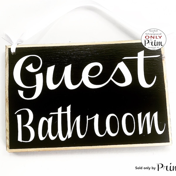 Guest Bathroom Sign - Etsy