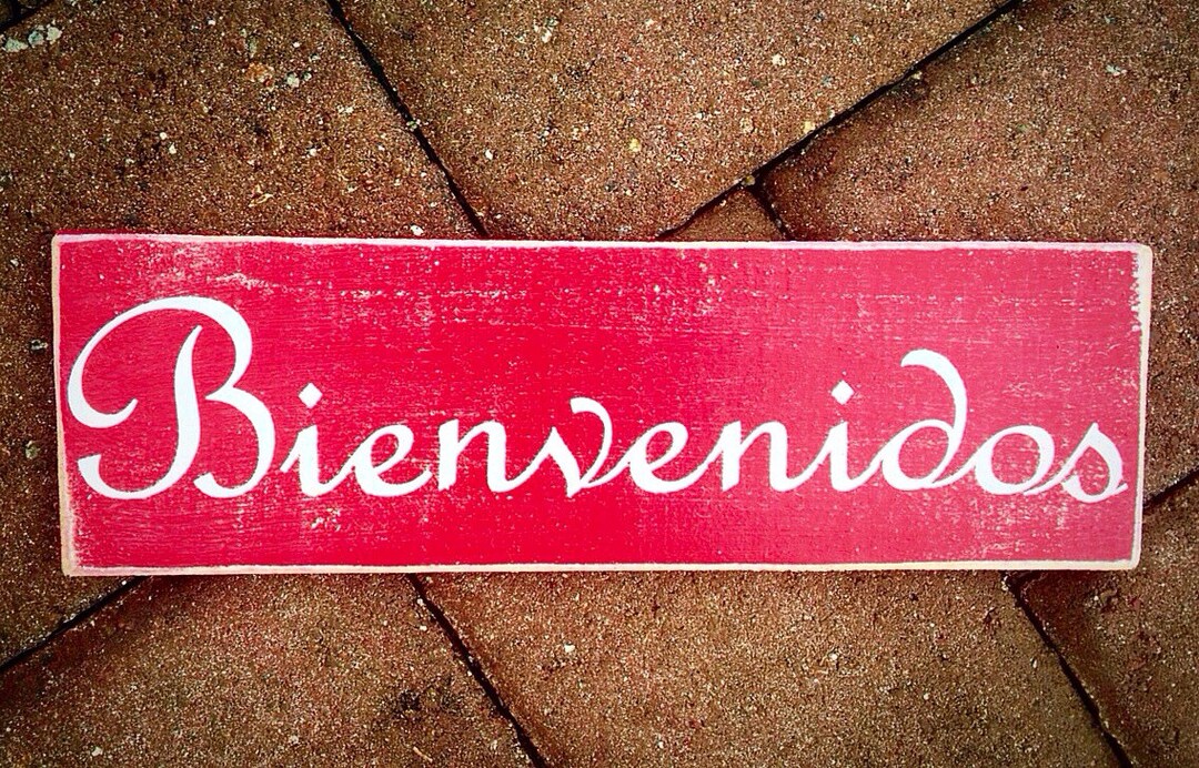 14x6 Bienvenidos Custom Wood Sign Spanish Welcome Home Sweet Home Spain ...