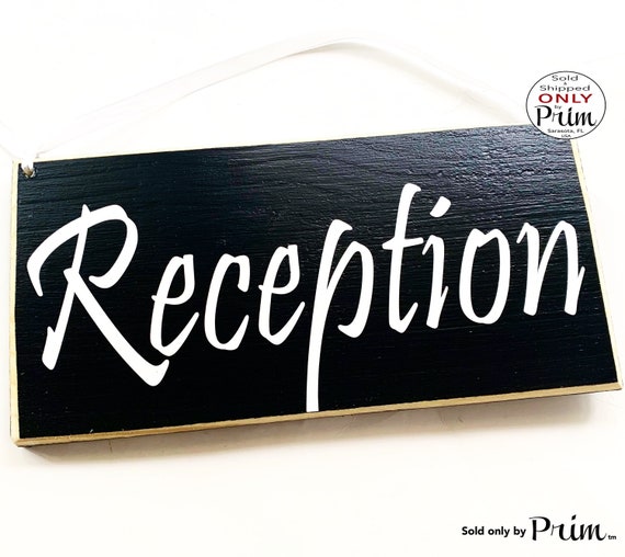 12x6 Reception Custom Entrance Wood Sign Front Desk Door Wood | Etsy