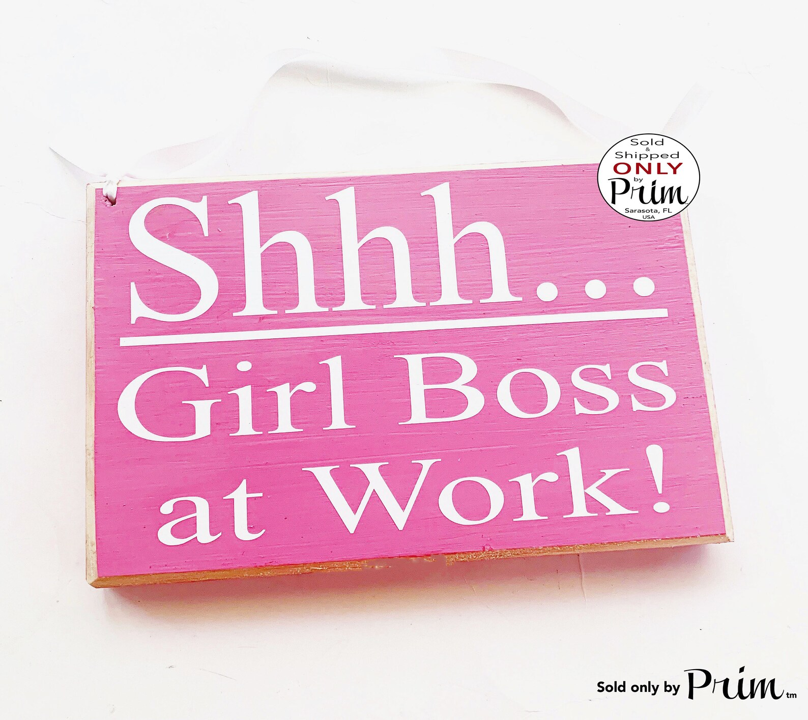 Shhh Girl Boss at Work 8x6 Custom Wood Sign in Session - Etsy