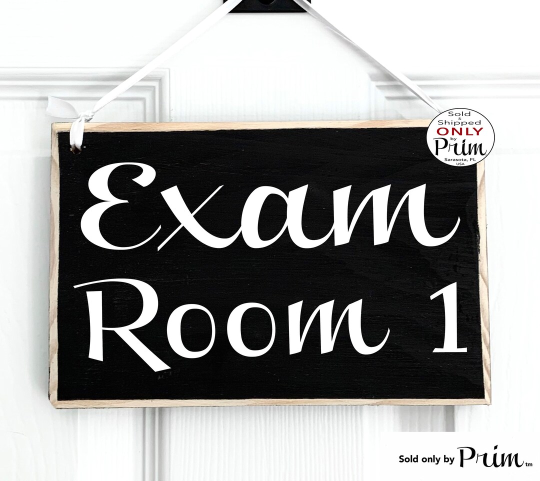 8x6 Exam Room Number Custom Wood Sign Patient Room Client Room ...
