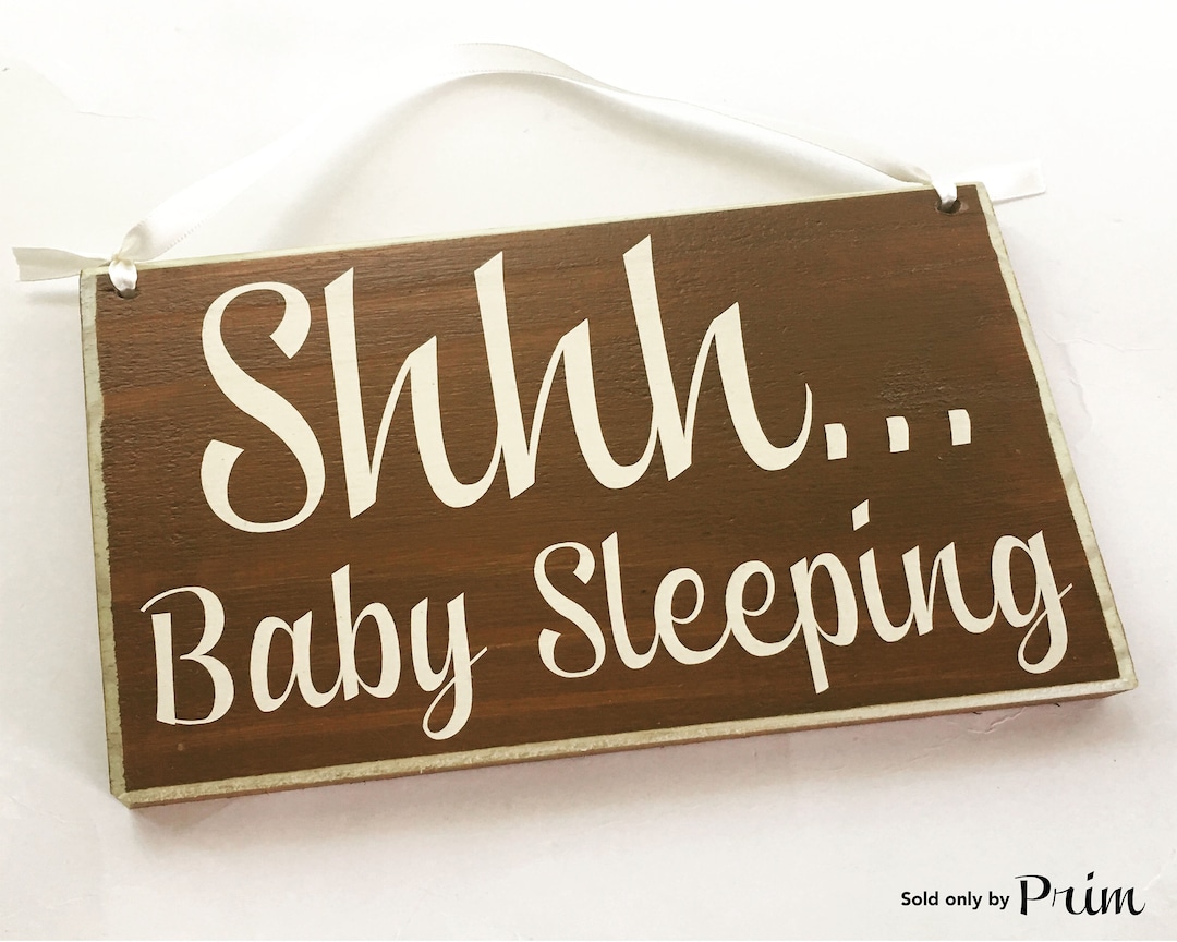 Shhh Baby Sleeping Custom Wood Sign Newborn Baby Shower Infant Nursery ...