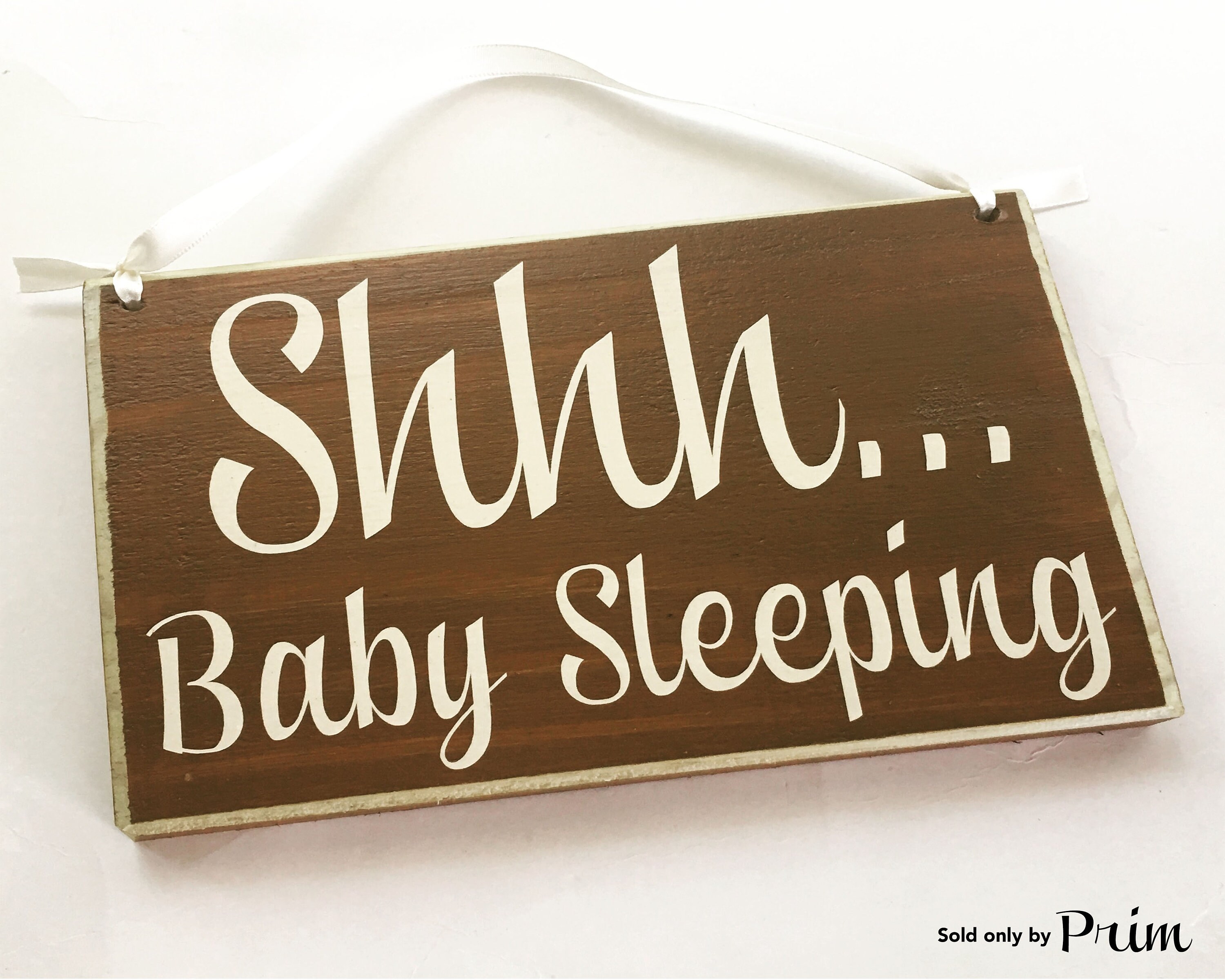 Shhh Baby Sleeping Custom Wood Sign Newborn Baby Shower Infant | Etsy