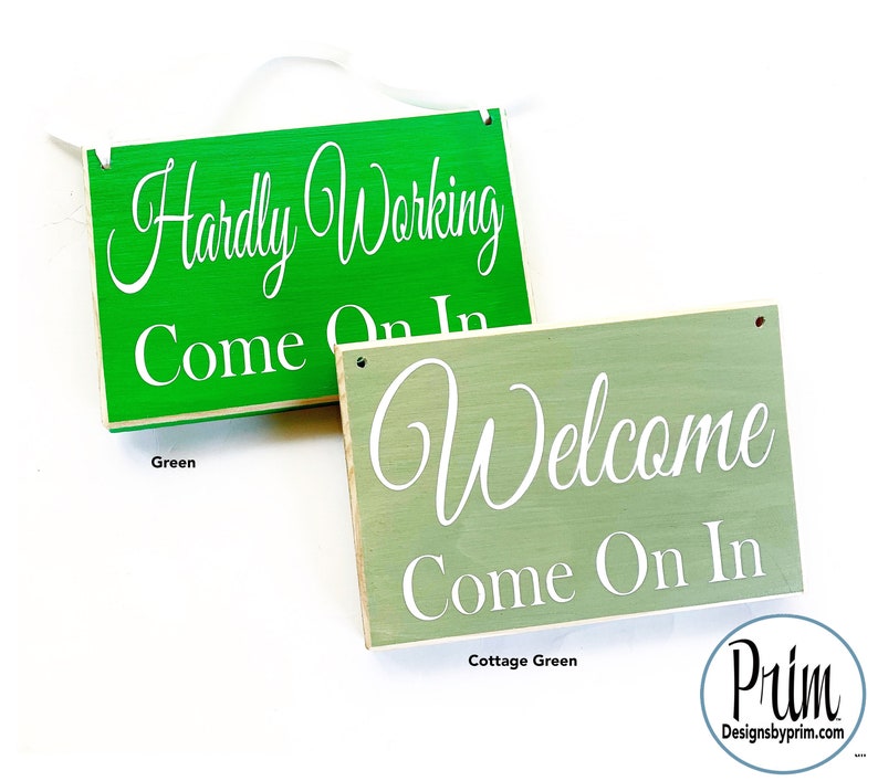 8x6 Two Sided Welcome Staff Only in Session Staff Please Enter - Etsy