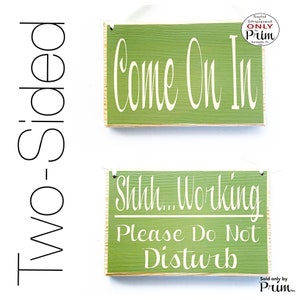 8x6 Come on in Shhh Working Please Do Not Disturb Custom Wood Sign ...