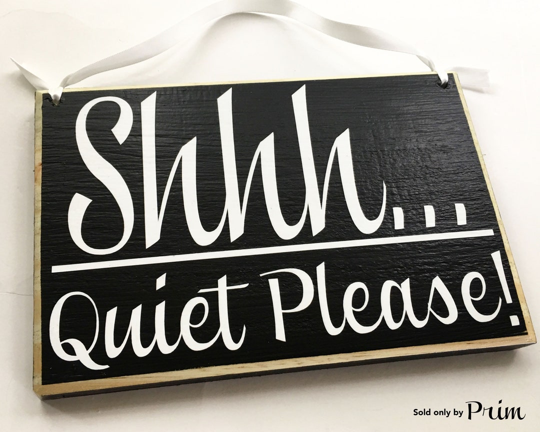 8x6 Shhh Quiet Please Custom Wood Sign in Session Spa Do Not Disturb ...