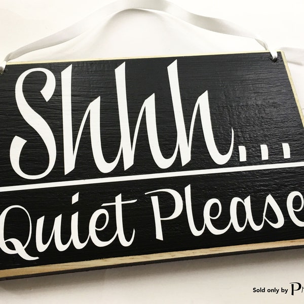 Quiet Please Sign - Etsy