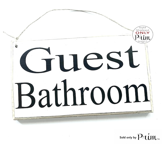 10x6 Guest Bathroom Custom Wood Sign Bathroom Restroom - Etsy