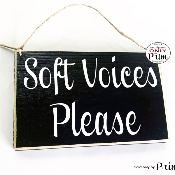 Soft Voices Sign for Office - Etsy