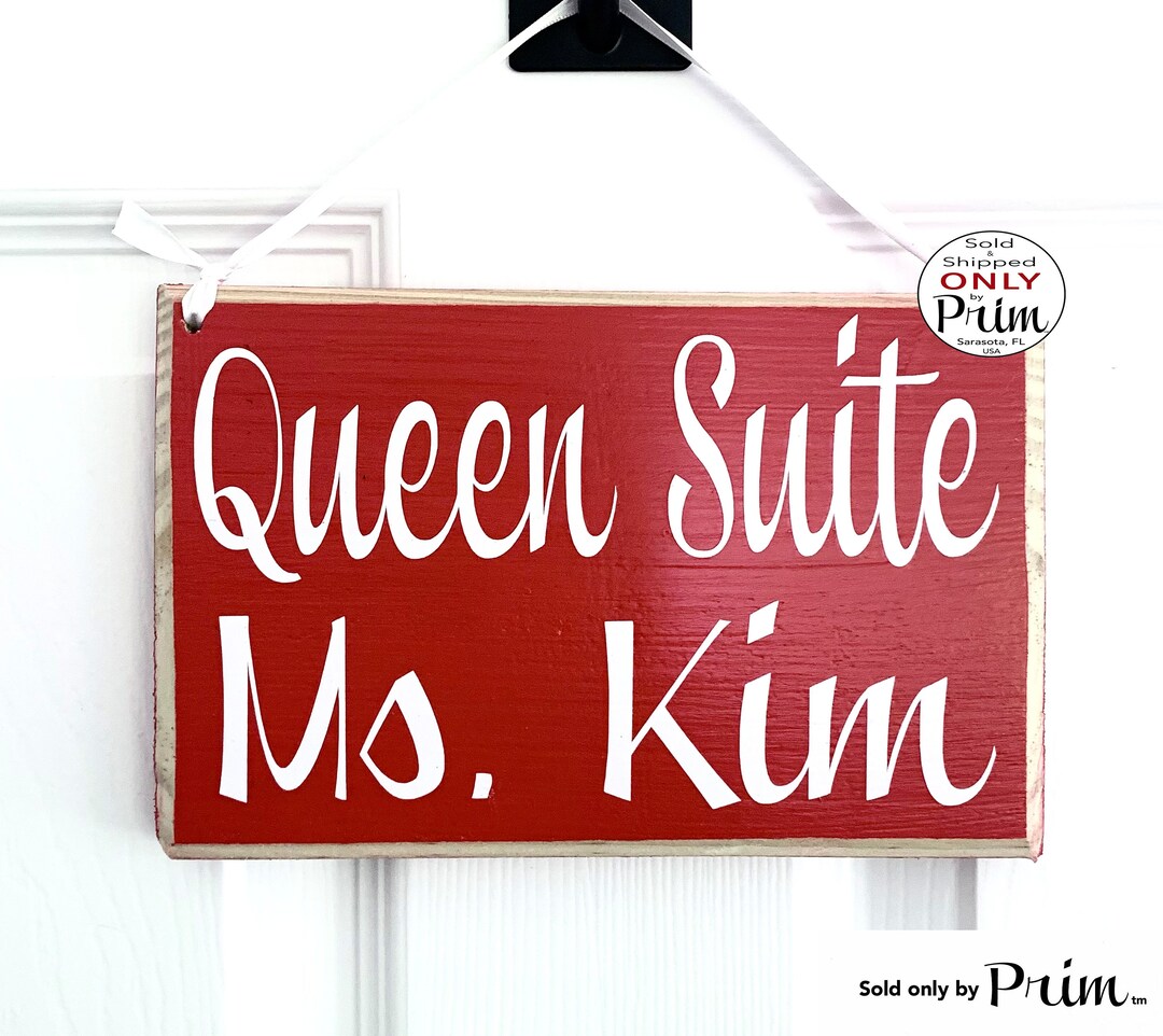 8x6 Personalized Queen Suite Custom Wood Sign Bedroom Bed and Breakfast ...