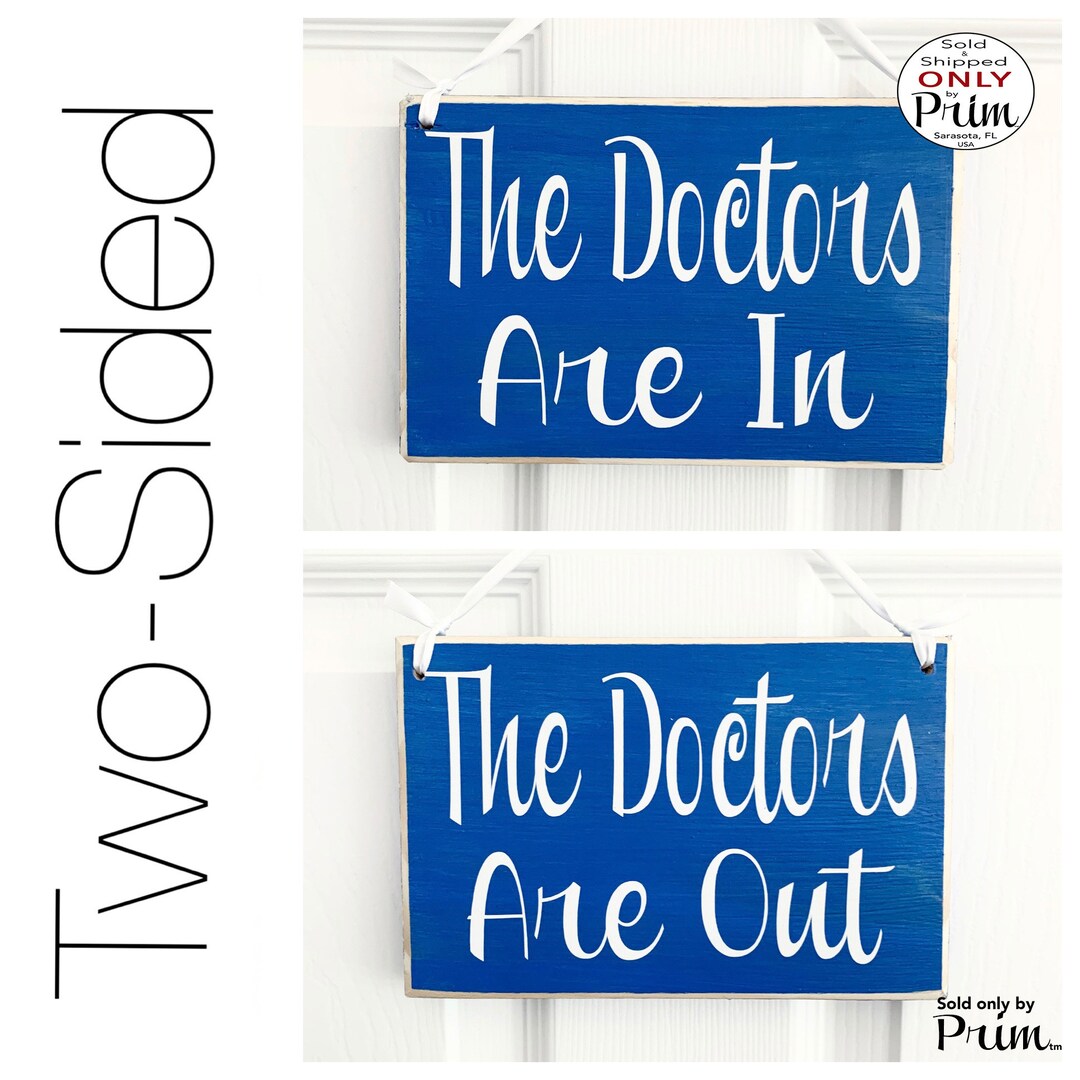 8x6 the Doctors Are in Out Custom Wood Sign | Room Available With a ...