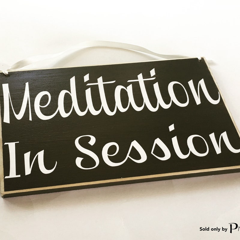 Meditation Sign - Etsy