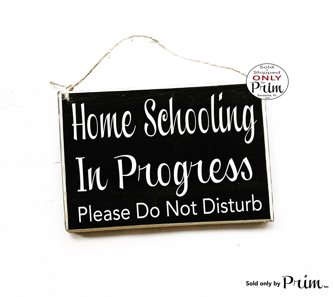 8x6 Home Schooling in Progress Please Do Not Disturb Custom - Etsy