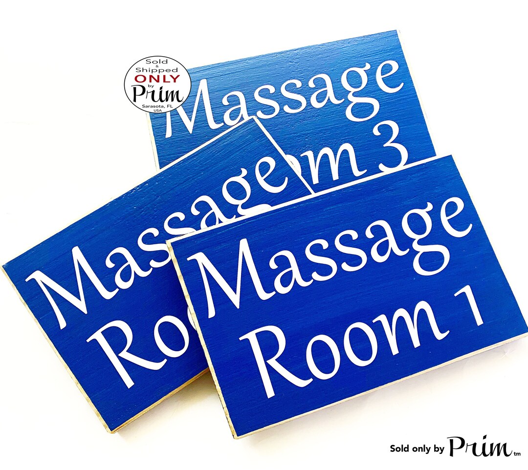 8x6 Massage Room Number Custom Wood Sign Welcome Office Treatment ...