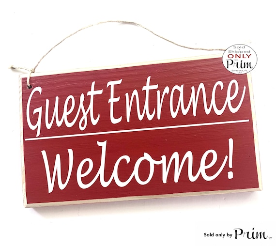 10x6 Guest Entrance Welcome Custom Wood Sign Suite Quarters - Etsy